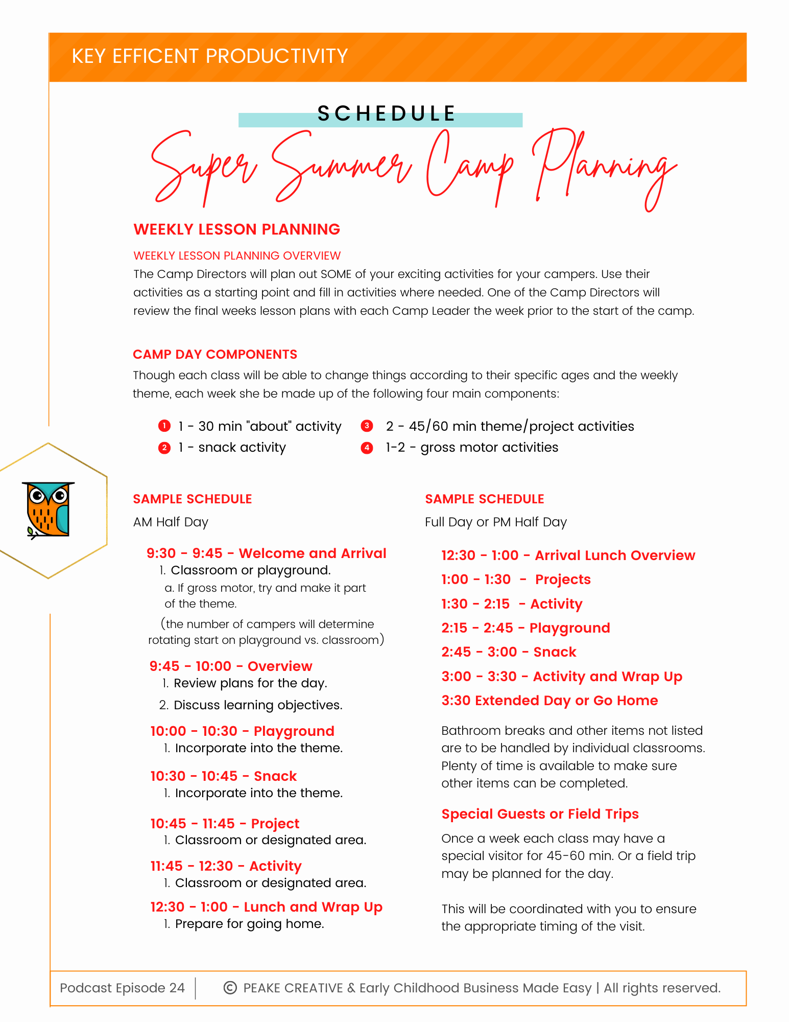 4-Week Super Summer Bootcamp - Your Camp Structure — Kelley Peake