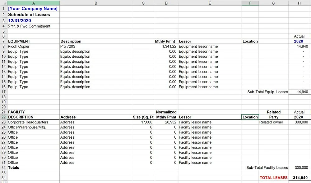 Downloadable and editable financial worksheets — Accountant Pal.com