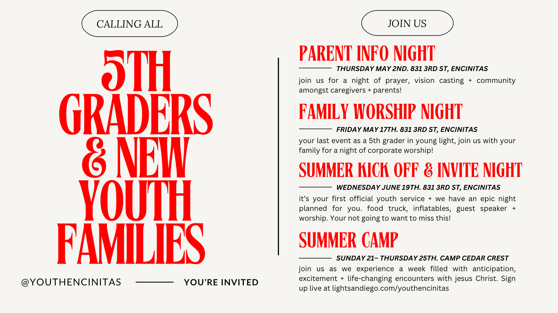 Youth Encinitas — Light Church