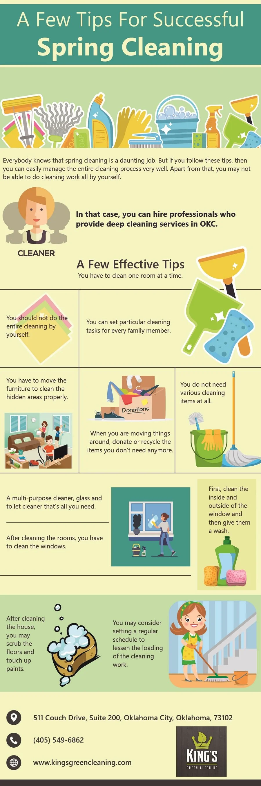 A Few Tips For Successful Spring Cleaning (Infographic)