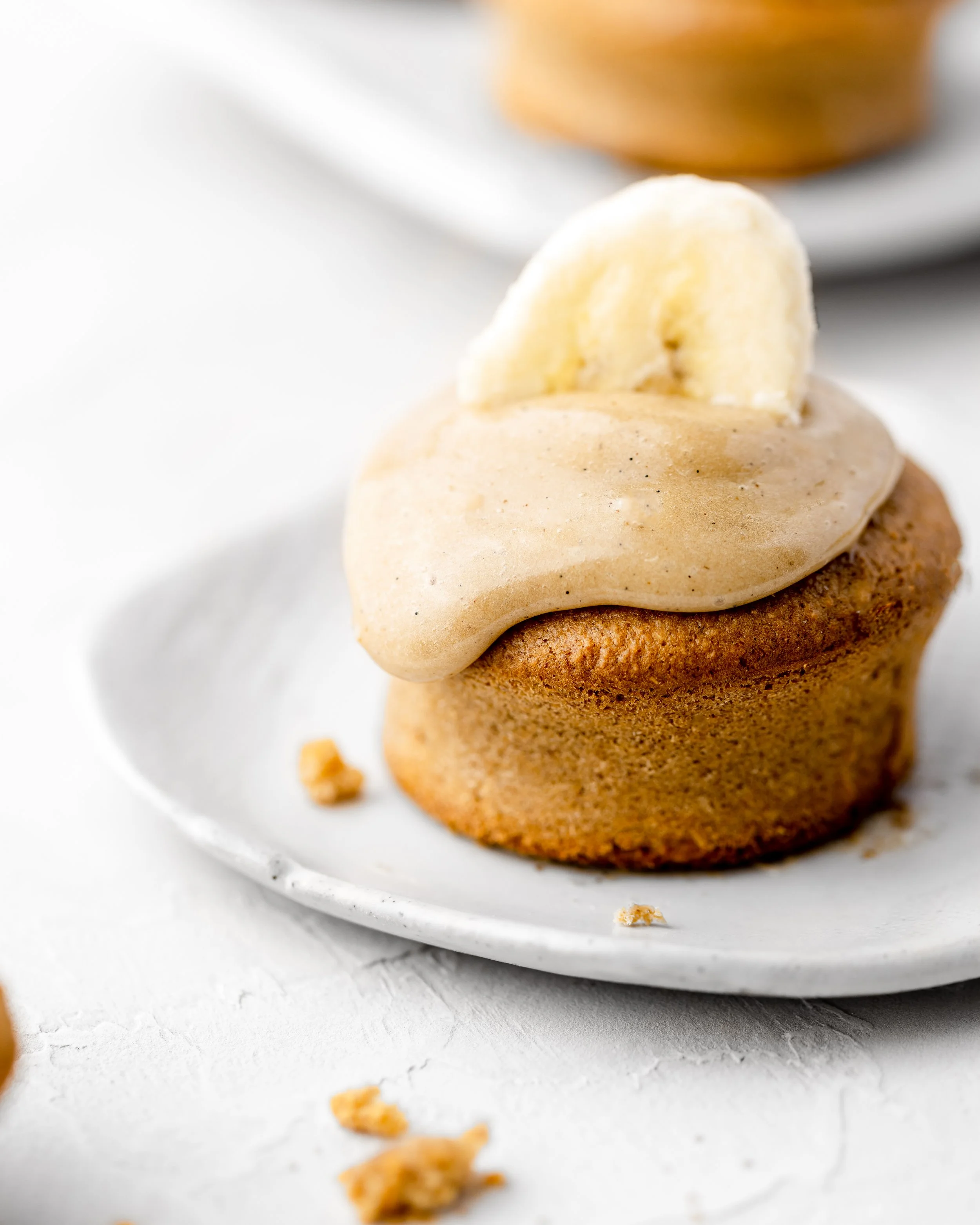 Banana Muffins with Vanilla Frosting — Natural Spoonfuls