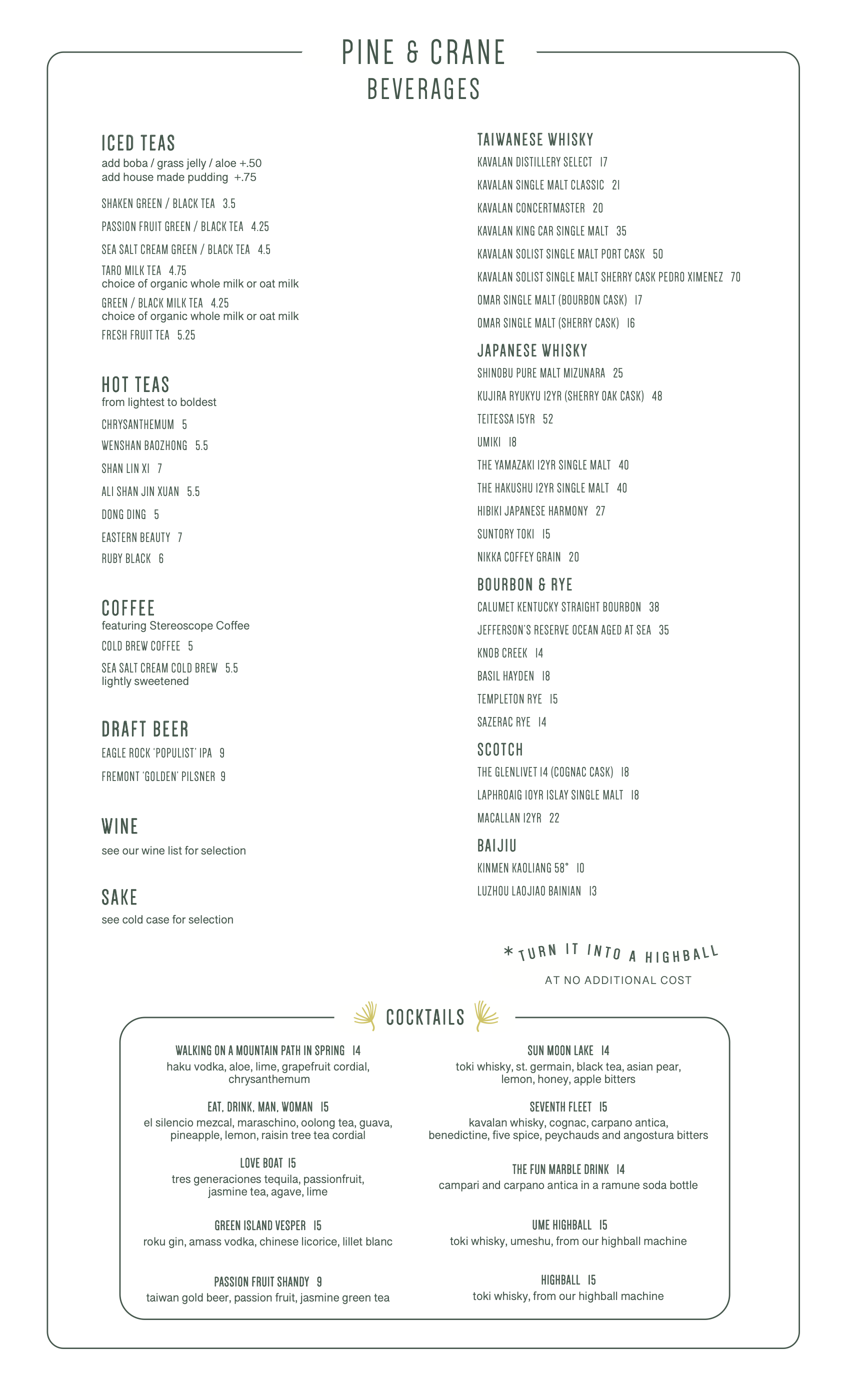 PINE & CRANE DTLA — Pine & Crane