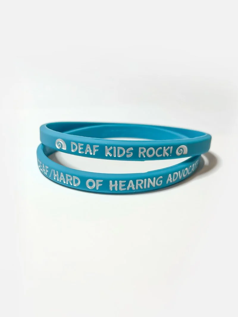 Mama Hu Hears Deaf/Hard Of Hearing Advocate silicone Bracelet, D/deaf ...