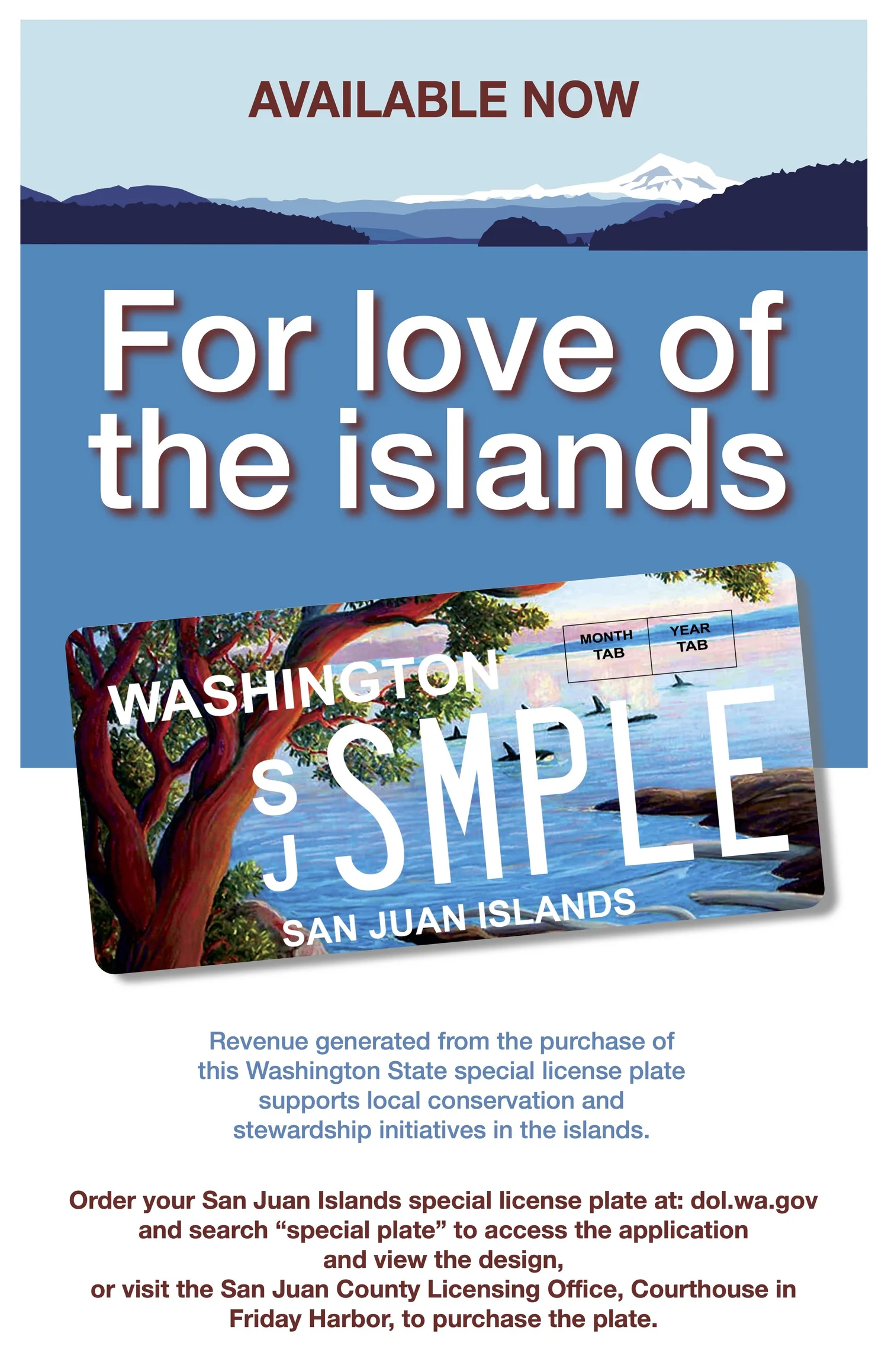 San Juan Islands License Plate — The Madrona Institute