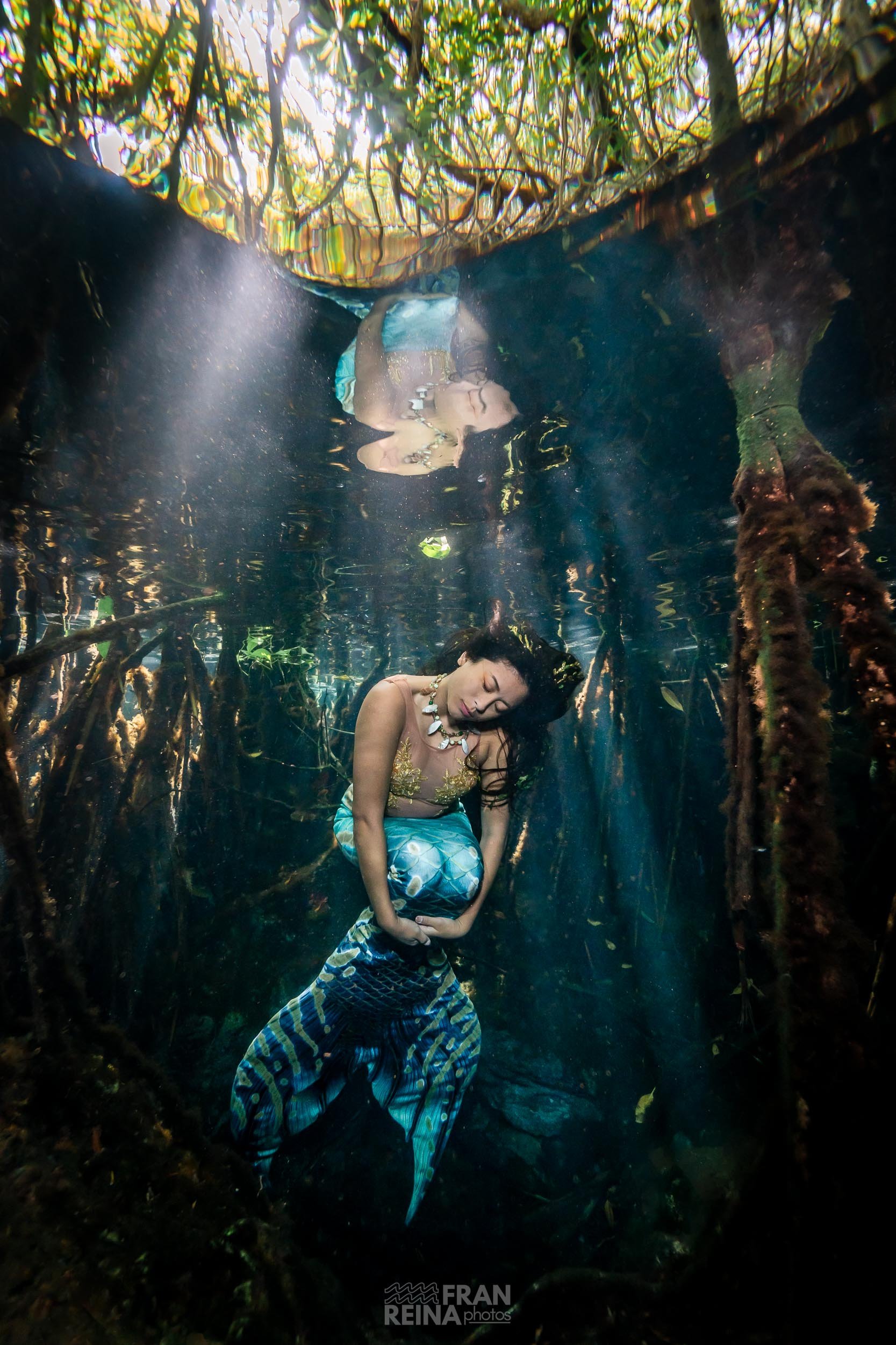 Mermaid Photoshoot in a Cenote | Underwater Photography in Cancun ...