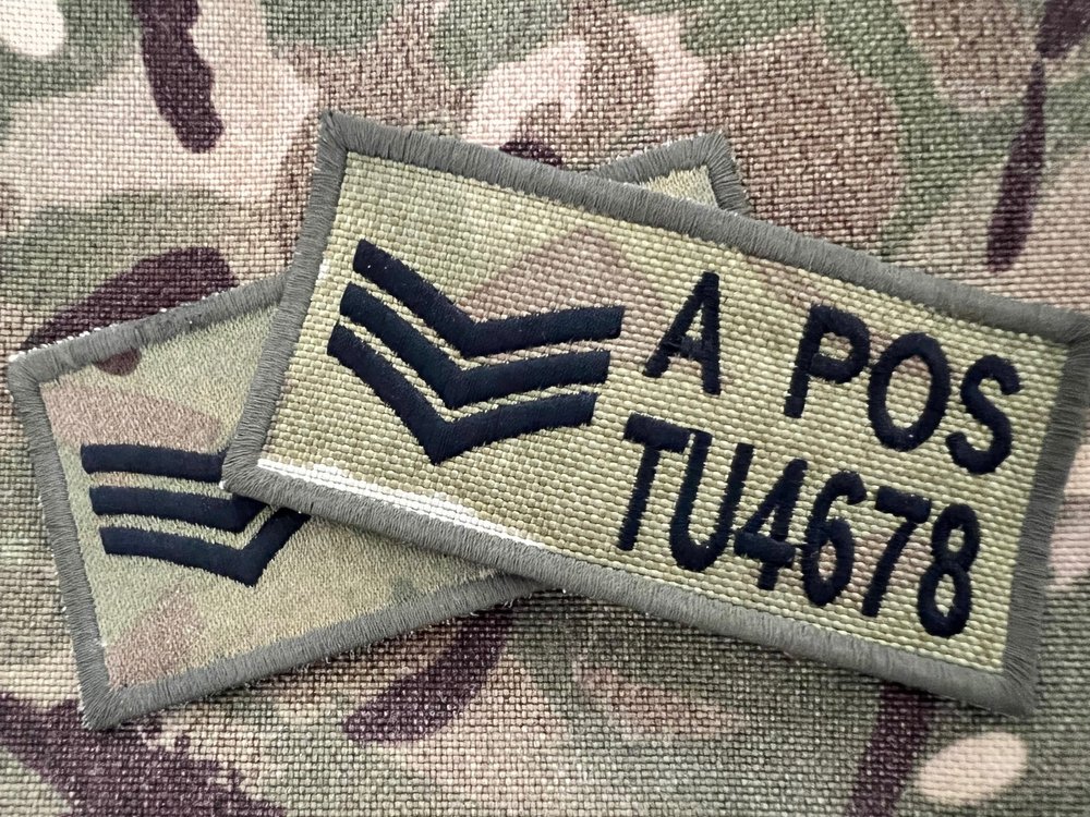 Zap Badge 80mm x 50mm MTP with Flag — Military Zap Badges