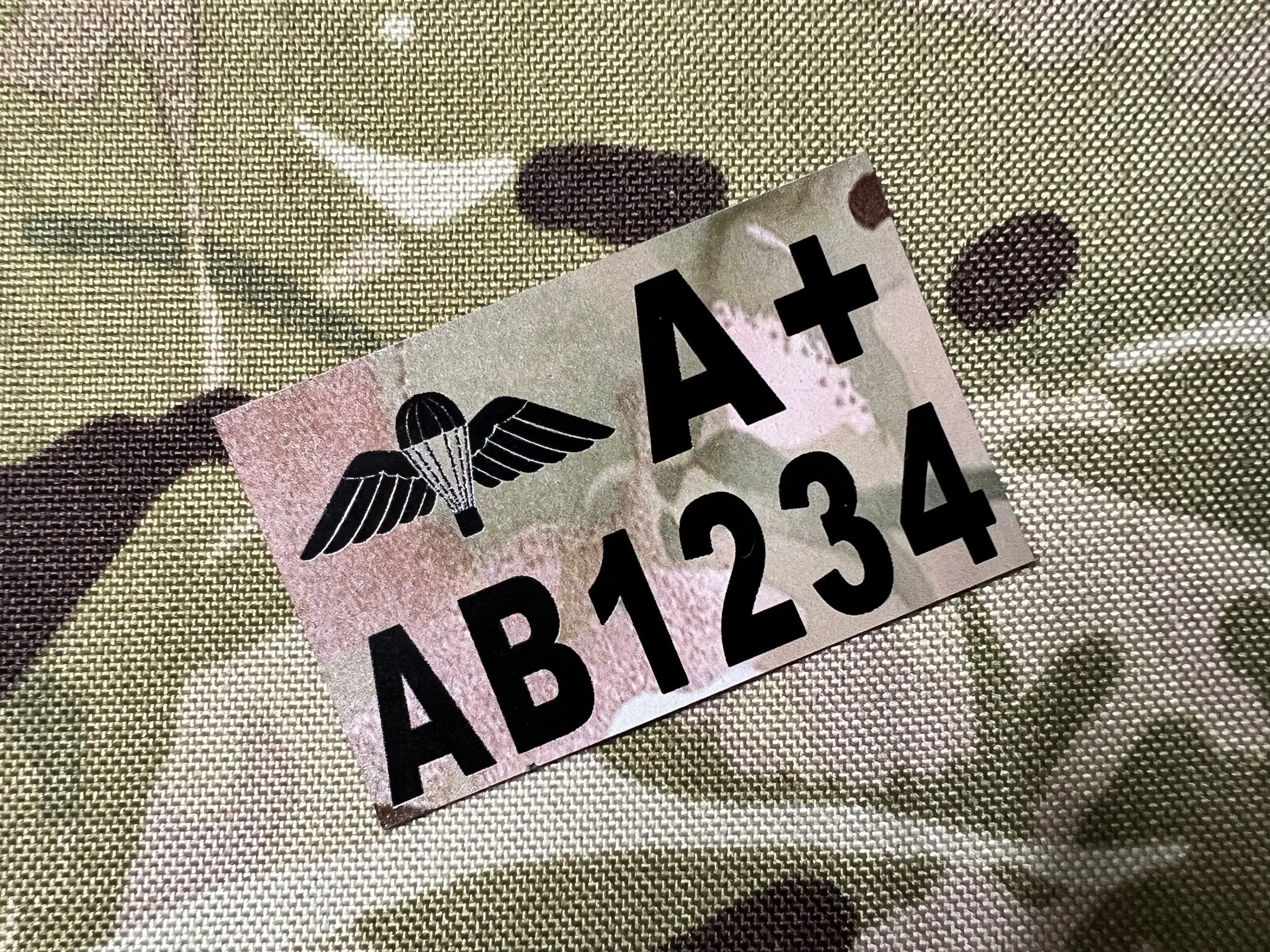 Zap Badge 80mm x 50mm MTP with Flag — Military Zap Badges