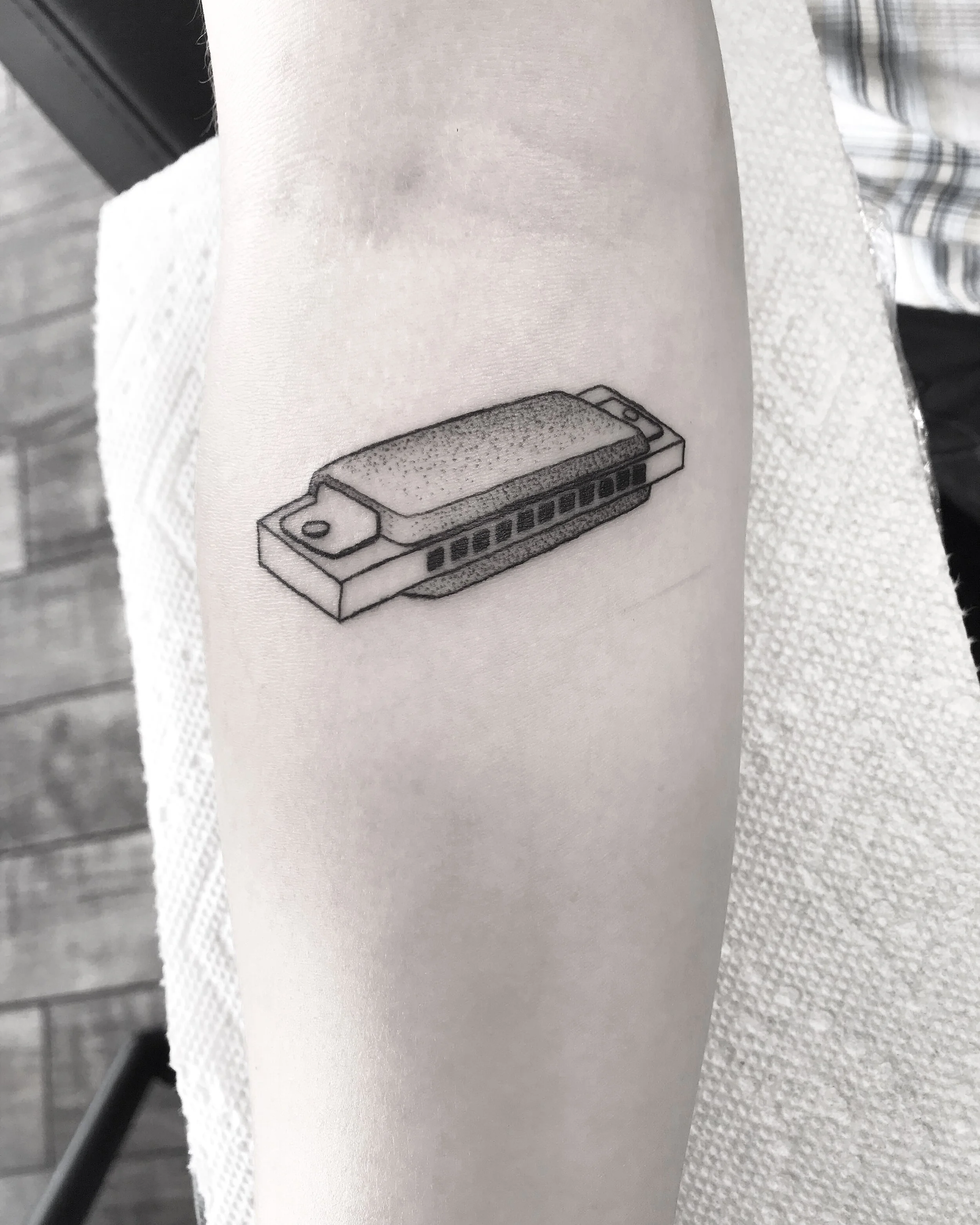Harmonica Tattoo Drawing