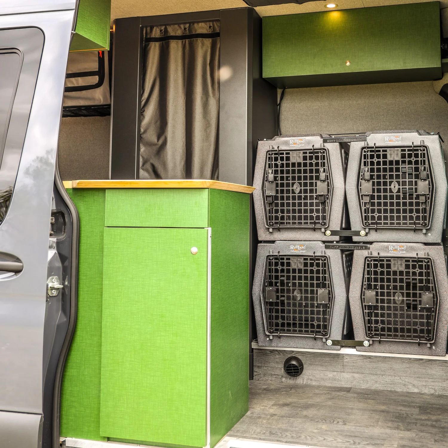 Custom Camper Vans for Hauling Dogs: Secure Kennels, Climate Control ...