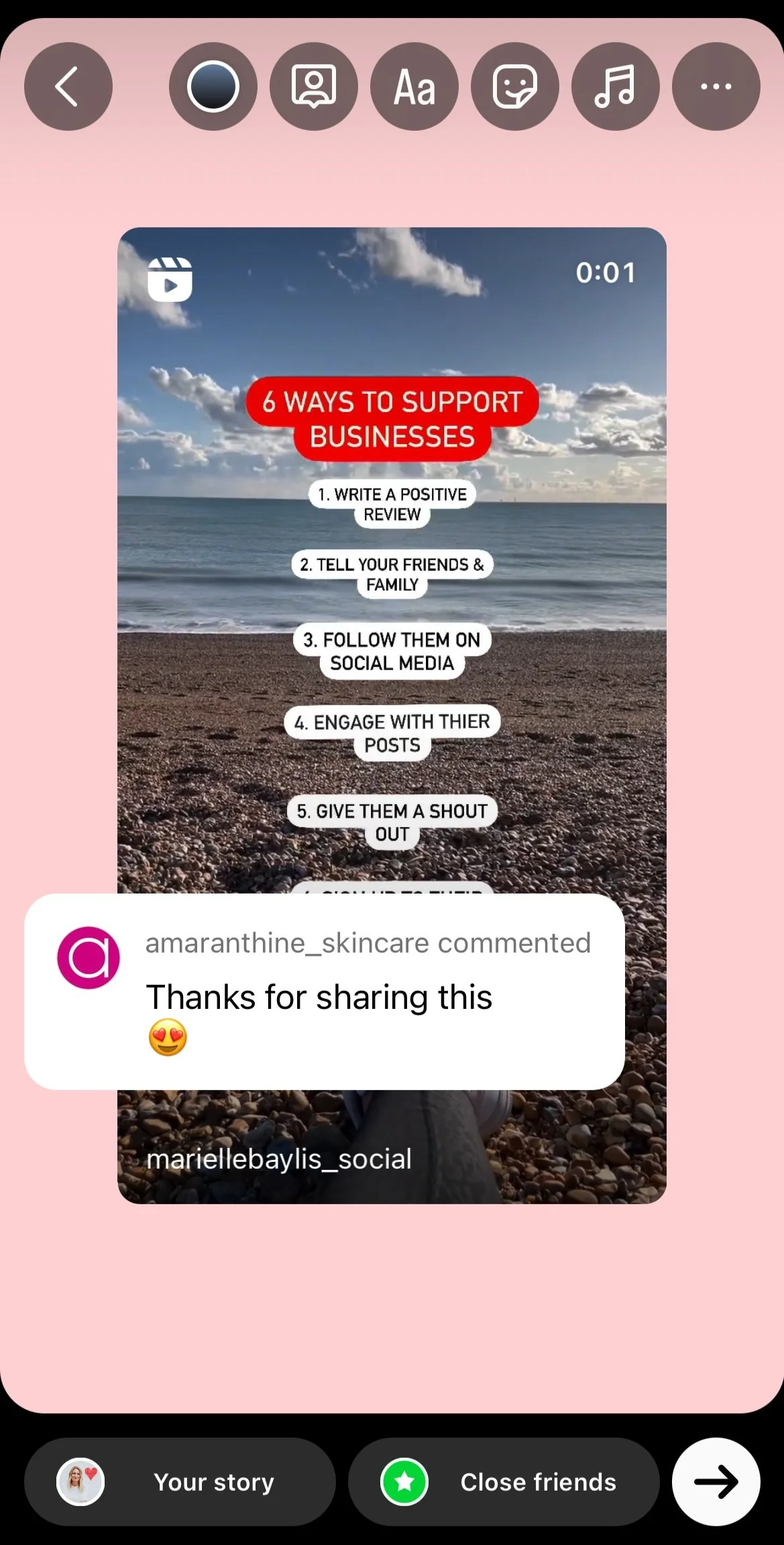 Share Instagram Post Comments to Stories to Boost Engagement | Marielle ...