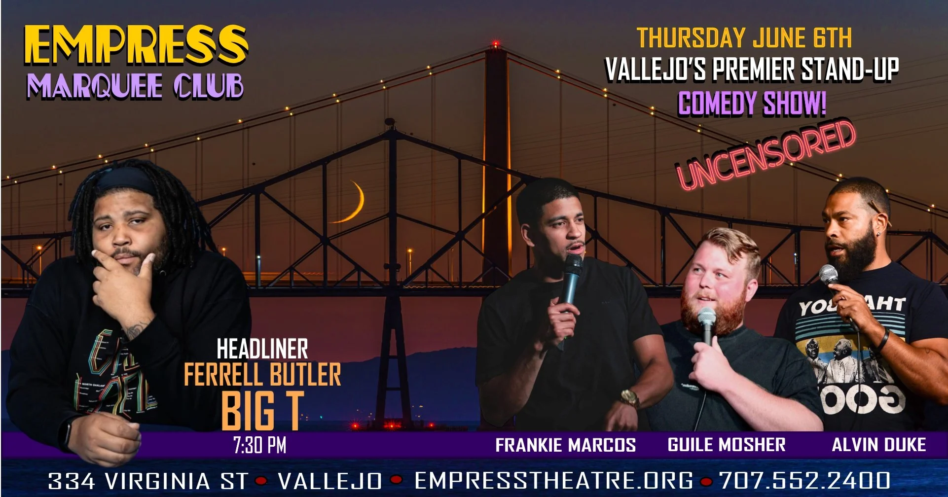 Uncensored Comedy — Visit Vallejo
