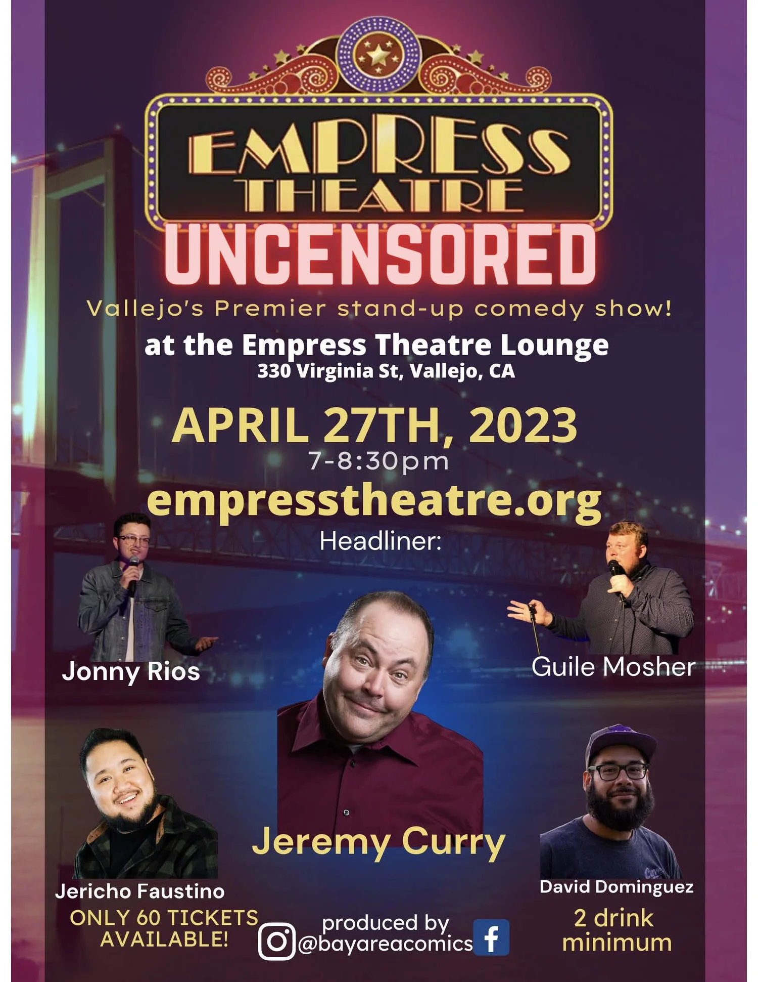 Bay Area Comics Presents: Comedy Uncensored Live at Empress Lounge in ...