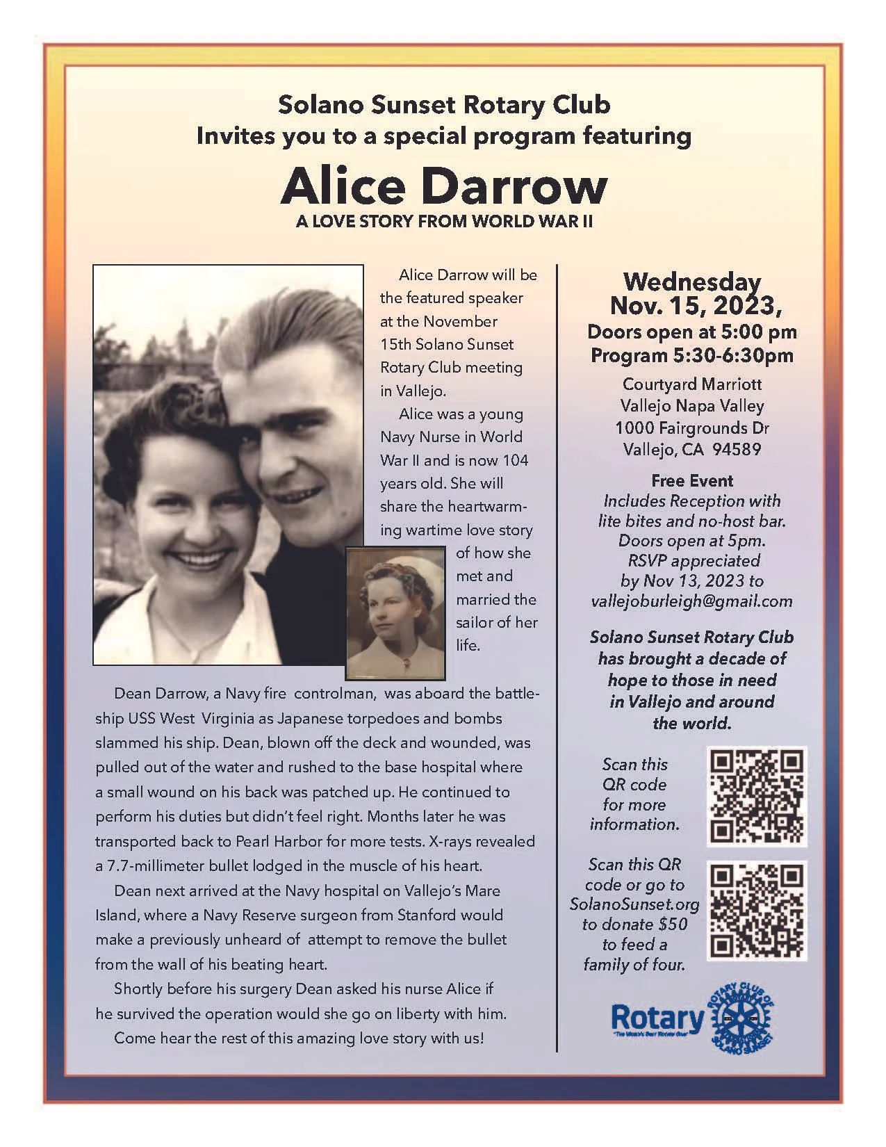 Alice Darrow A LOVE STORY FROM WORLD WAR II — Visit Vallejo