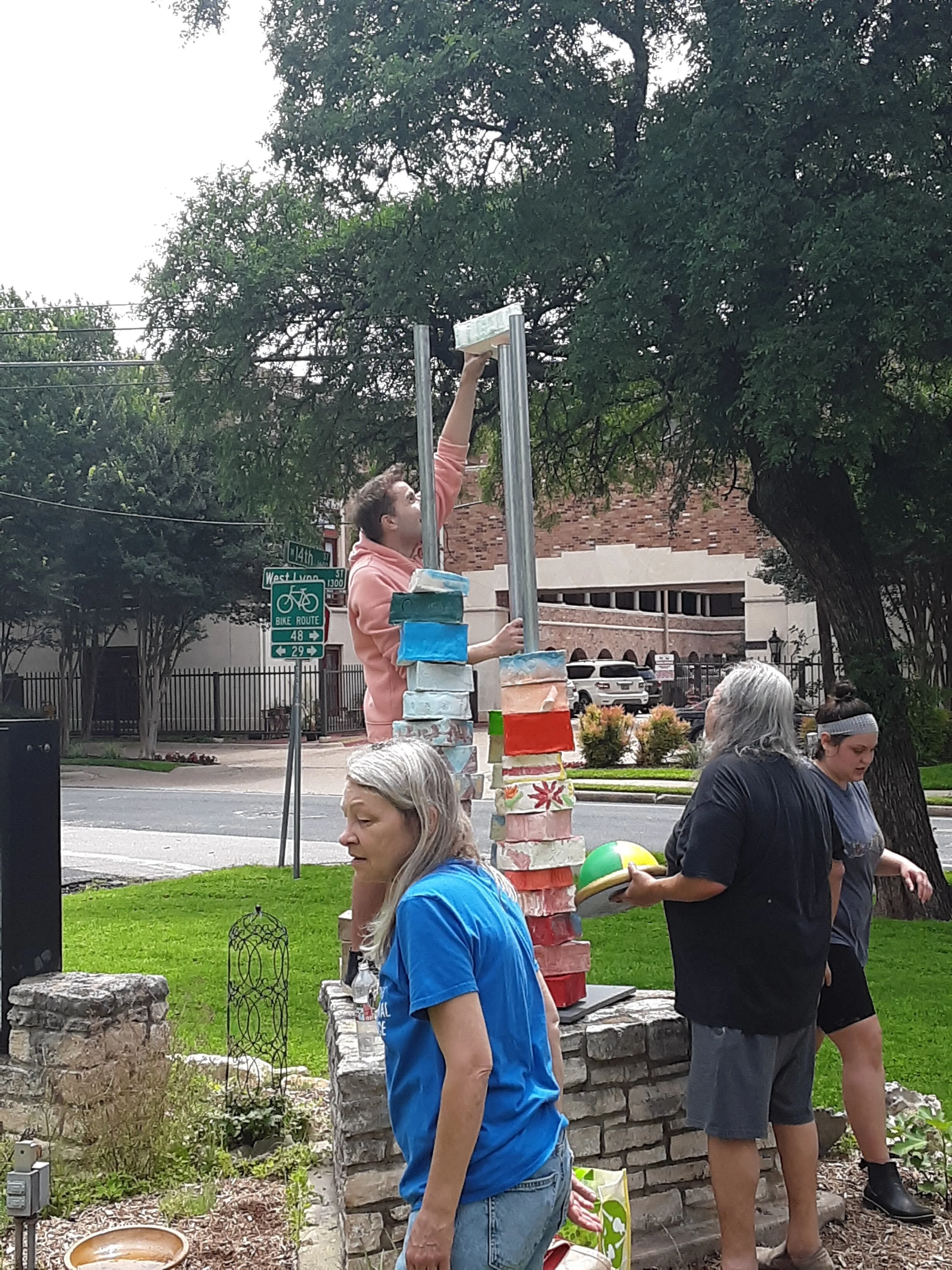 Imagine Art and AmeriCorps Set Up Ceramic Exhibition and Peace Poles at ...