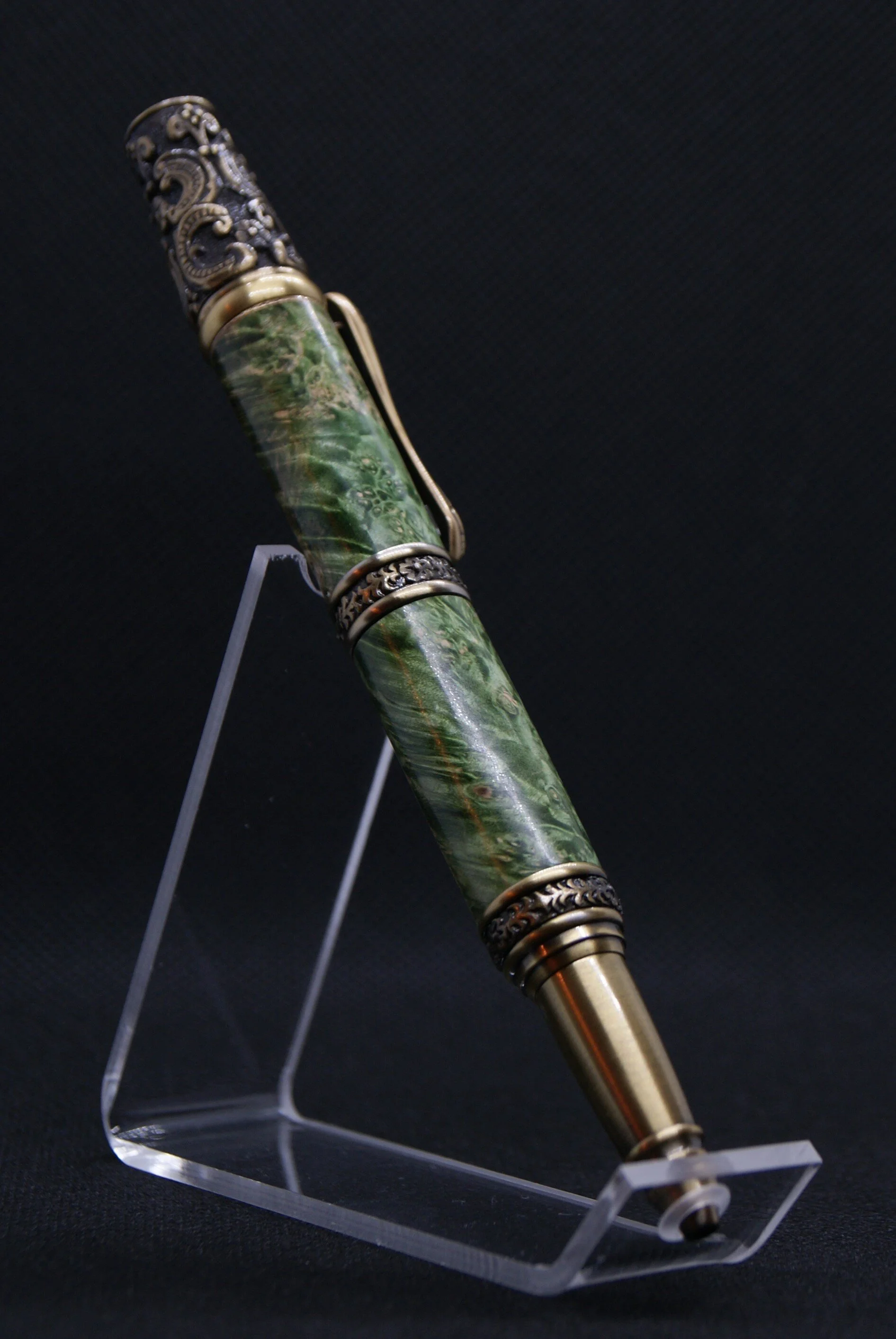 Green Box Elder Victorian — Kinard Pens