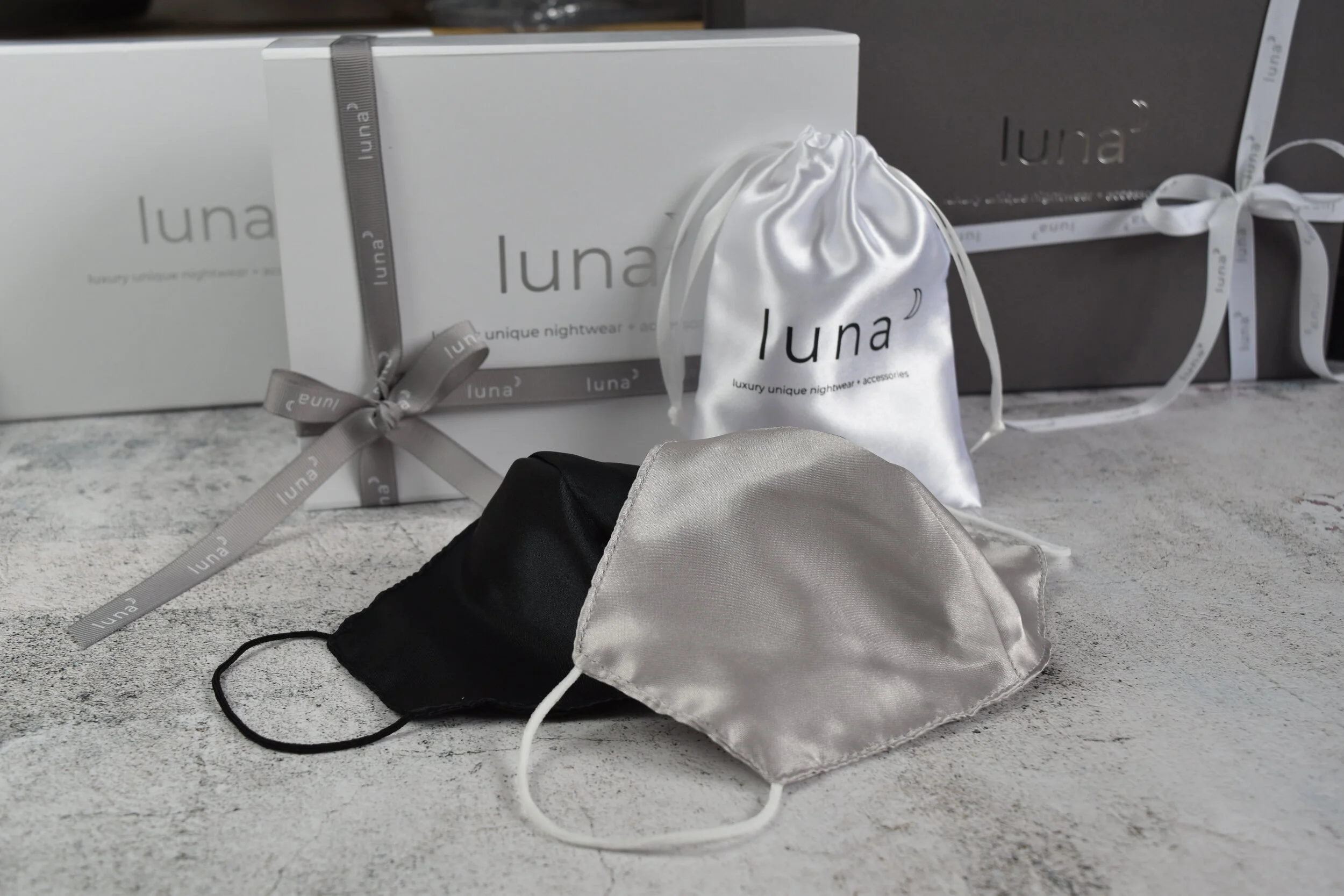 Choose Your Colour Combination 19 Momme Silk Luna Facemask — Luna Nightwear