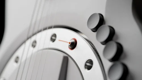 Circle Guitar is an electro-mechanical guitar that uses a MIDI-enabled ...