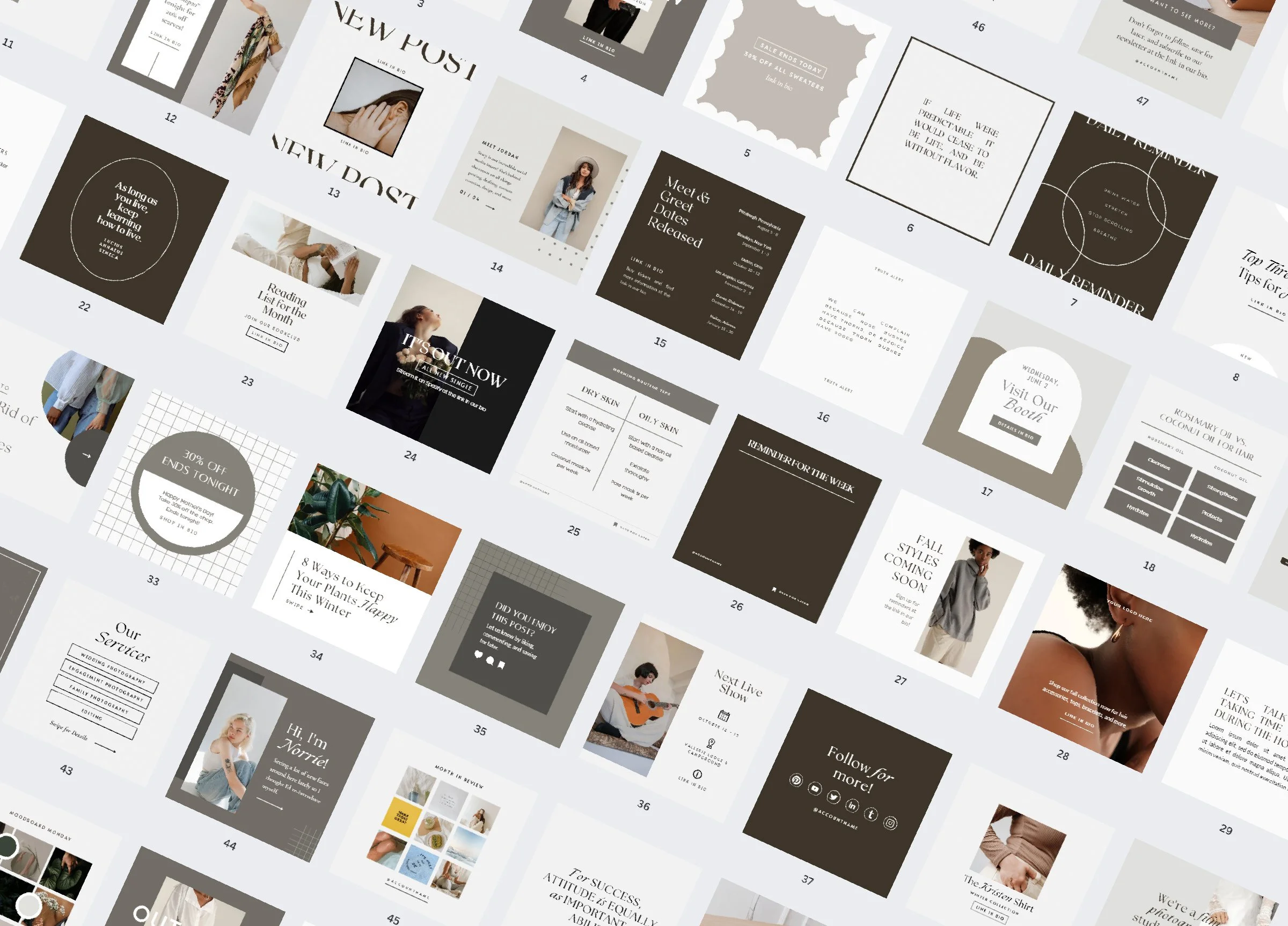 50+ Luxe & Minimal Canva Social Media Templates — Togue Studio