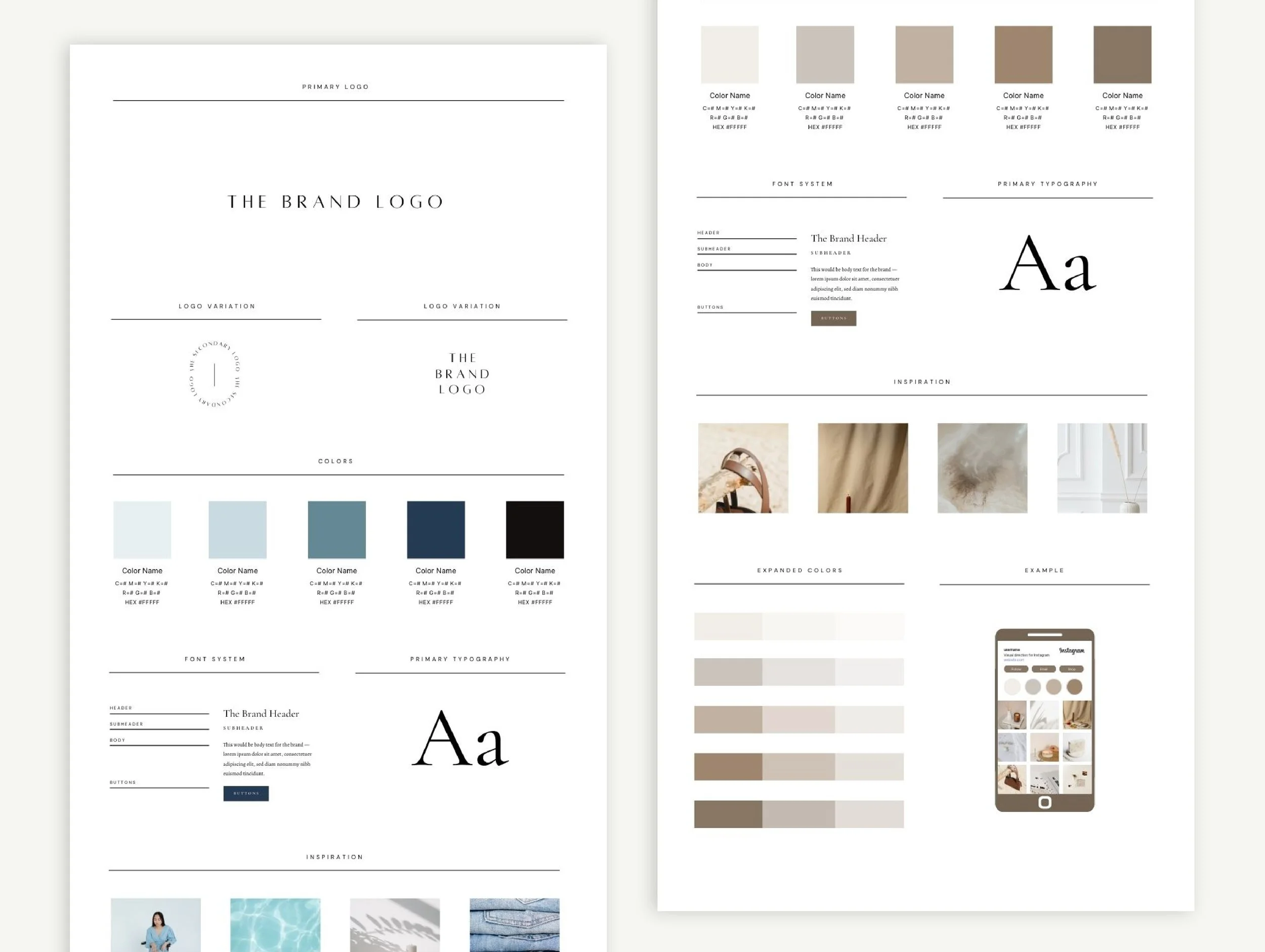 7 Elevated & Modern Canva Brand Board Templates — Togue Studio