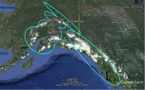 Echostar 9 Satellite Locations Map