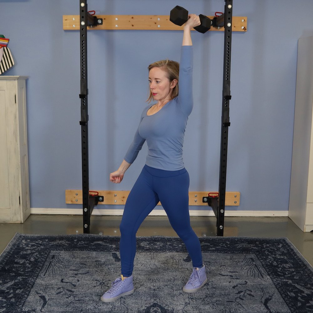Staggered Stance Overhead Press — Movement Muse