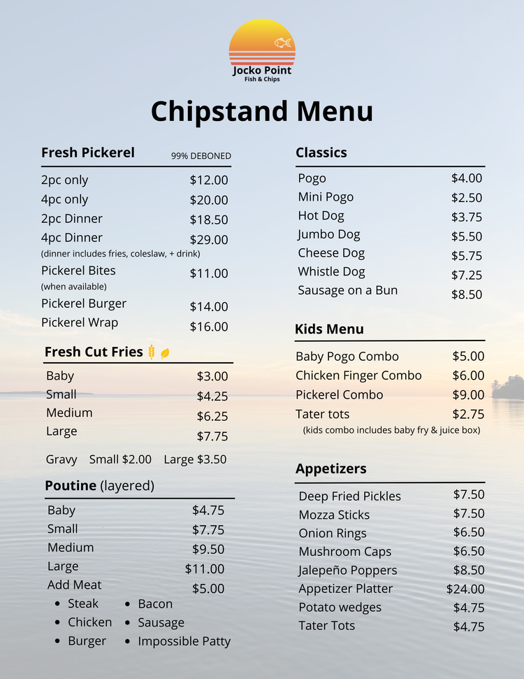 Menu 1 — JOCKO POINT
