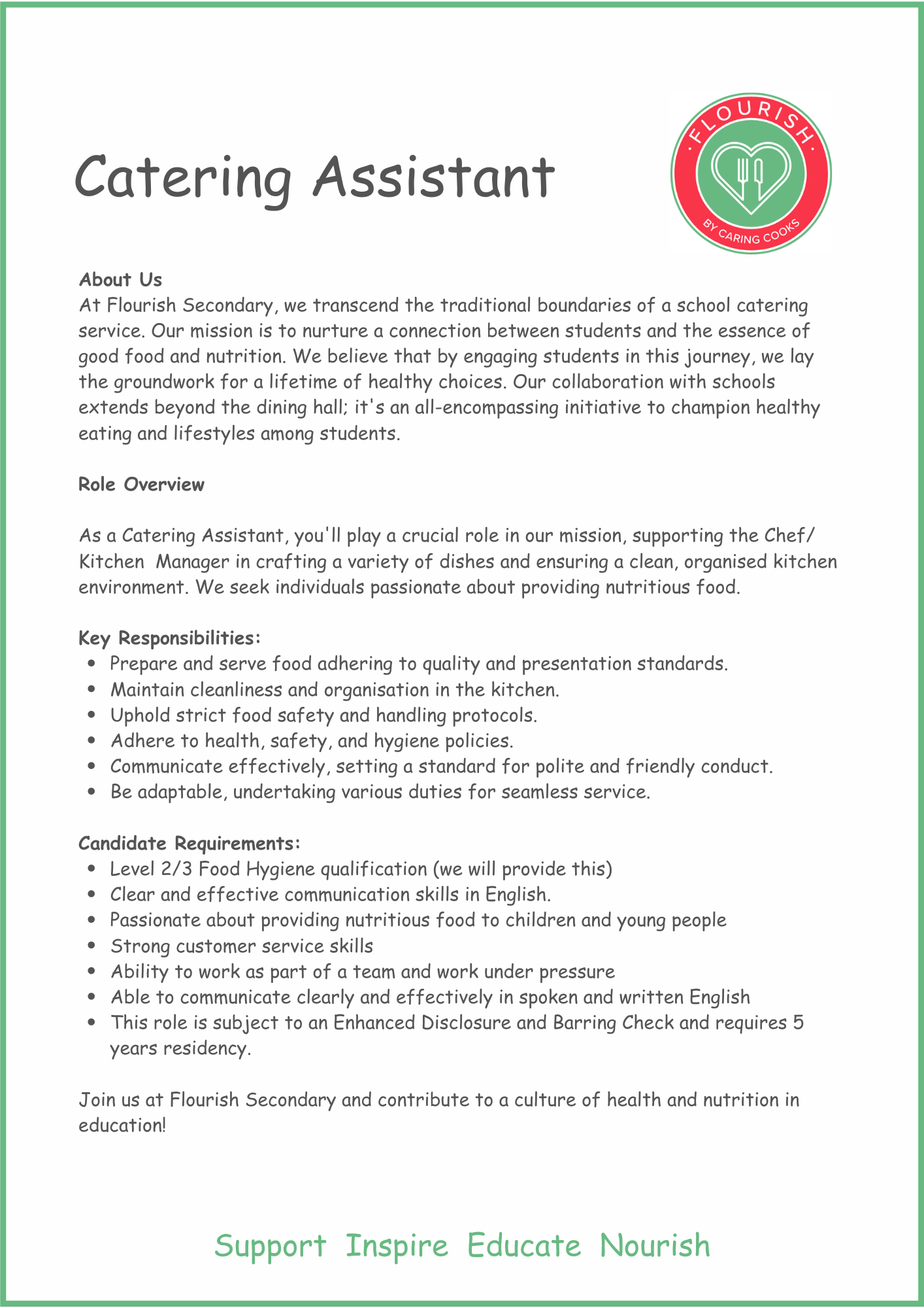 Careers — Caring Cooks Of Jersey