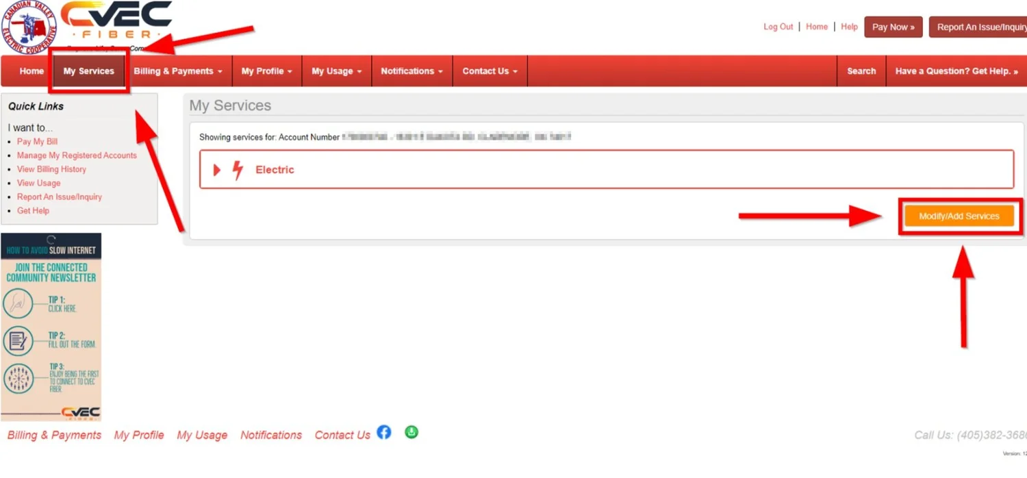 SmartHub Fiber Signup — CVEC Fiber