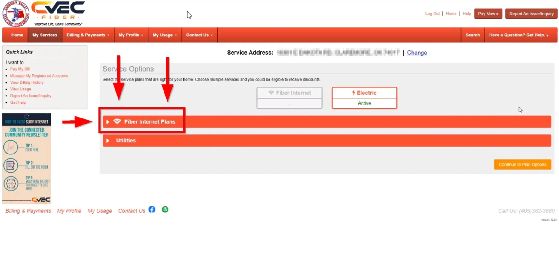 SmartHub Fiber Signup — CVEC Fiber
