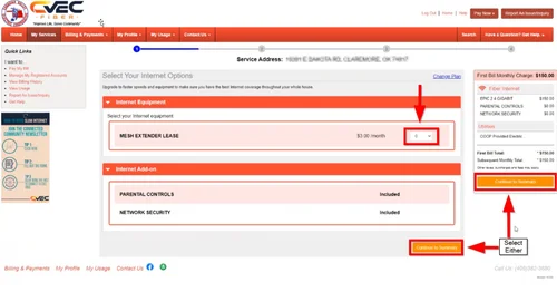 SmartHub Fiber Signup — CVEC Fiber