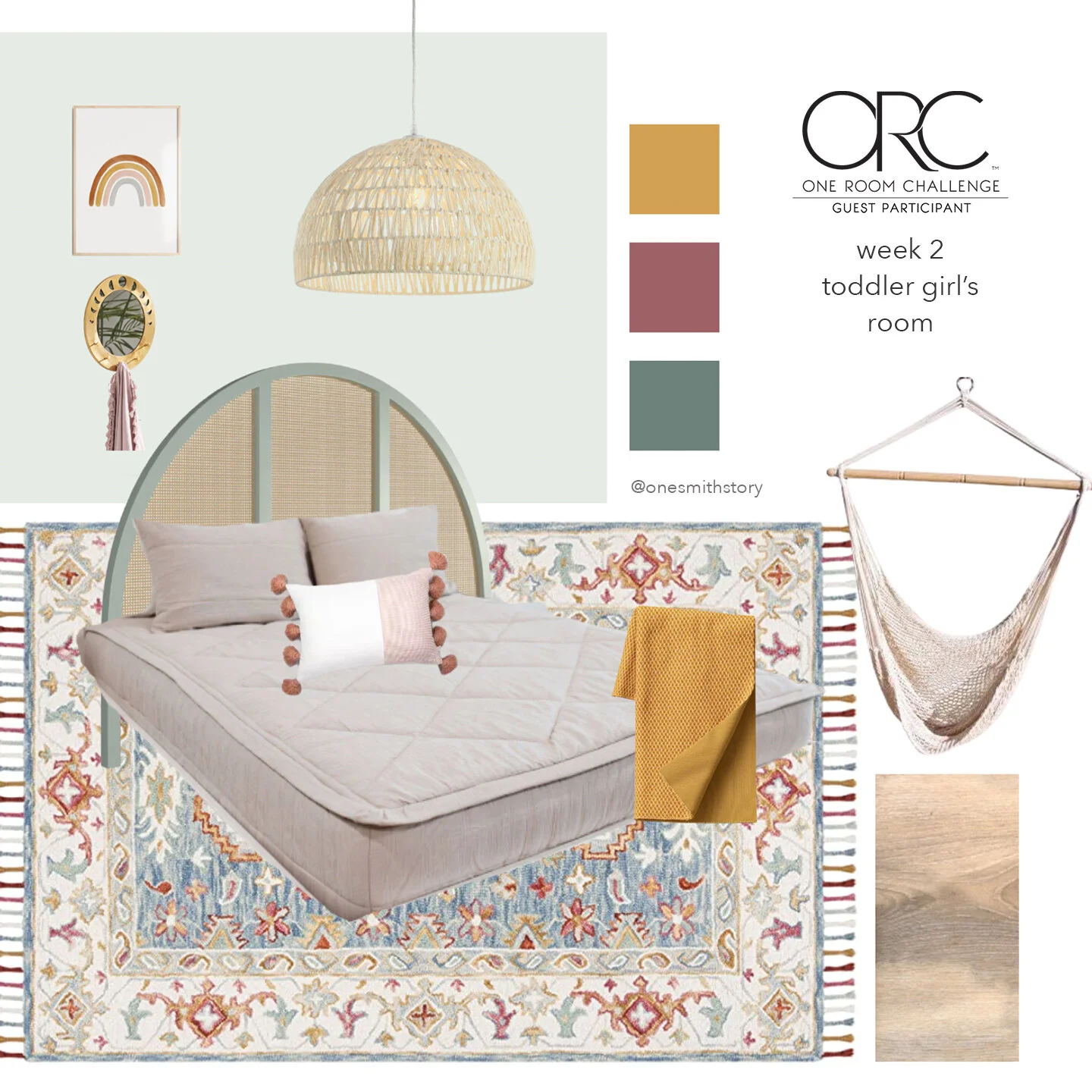 Toddler Girls Room Mood Board Design Plan for One Room Challenge — One ...