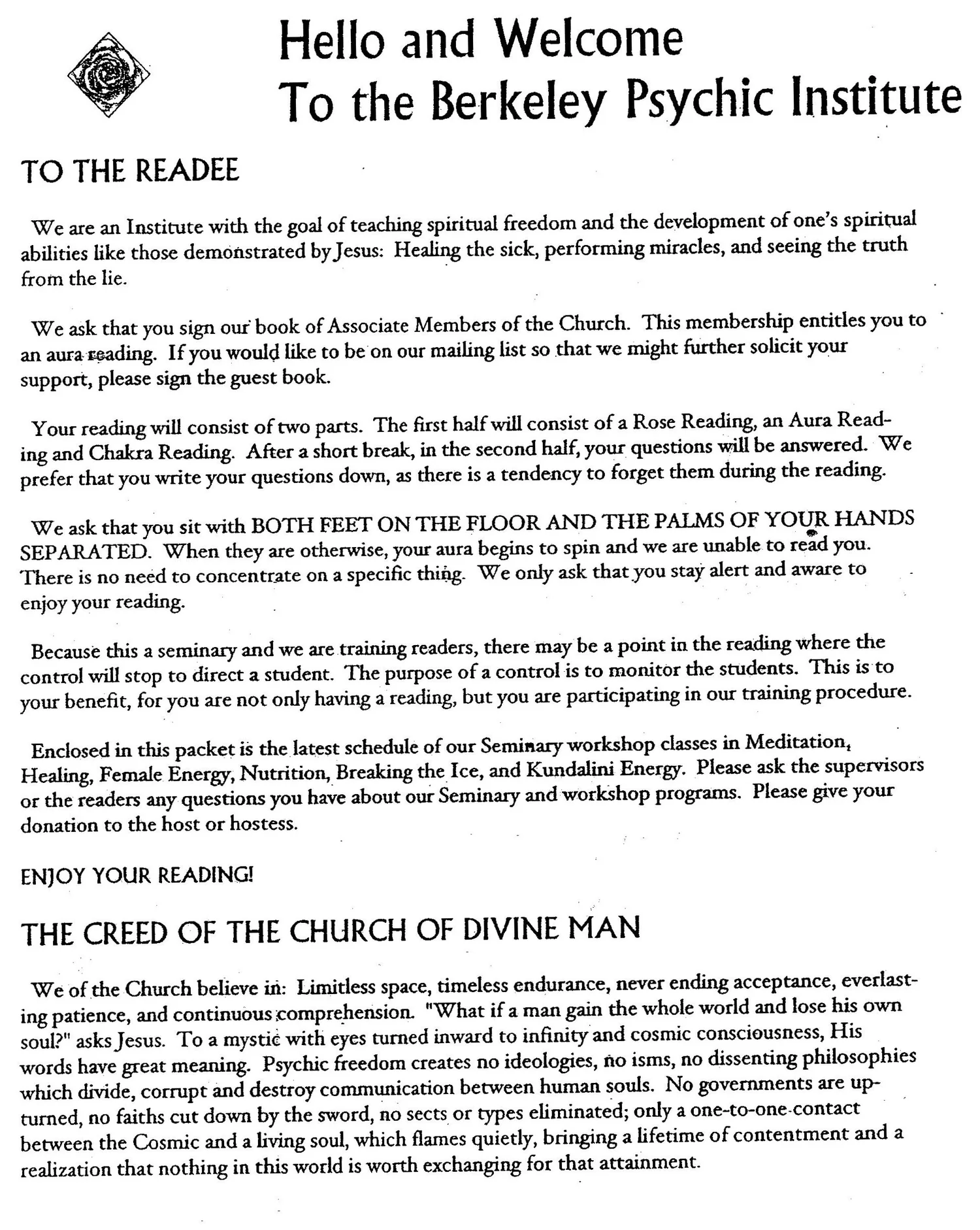 Reading Handout to Readee — Berkeley BPI