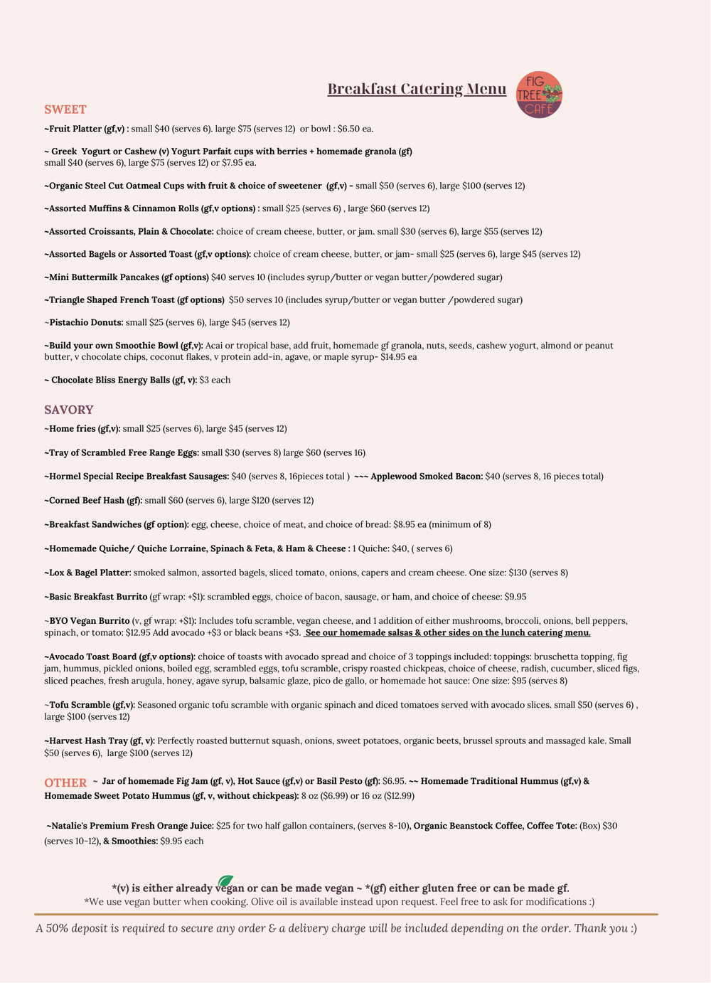Catering Menus — Fig Tree Cafe