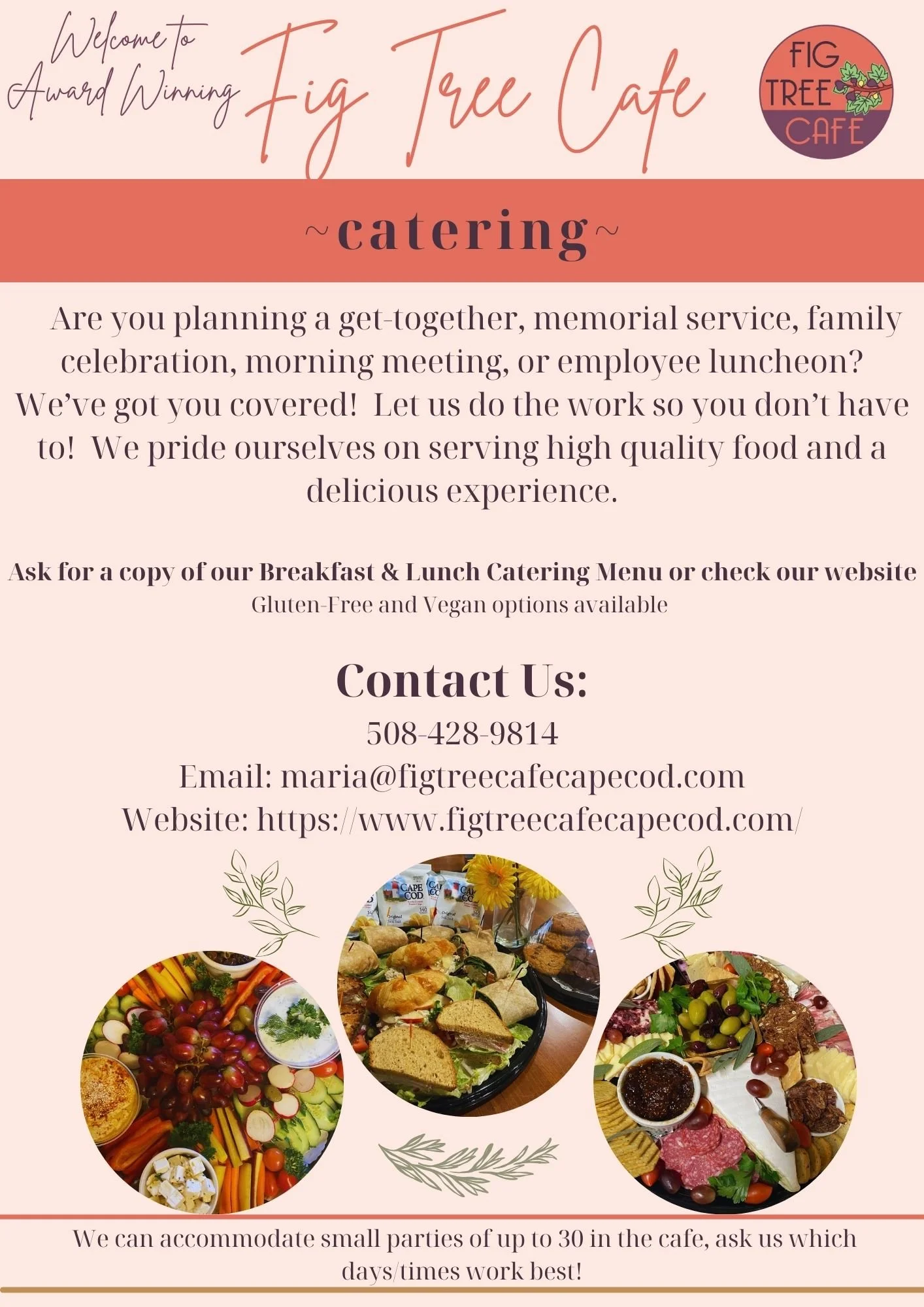 Catering Menus — Fig Tree Cafe