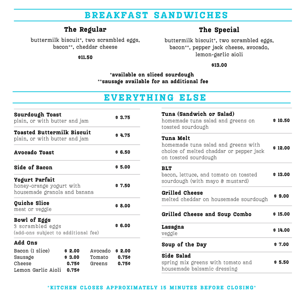 Menu — Devil's Teeth Baking Company