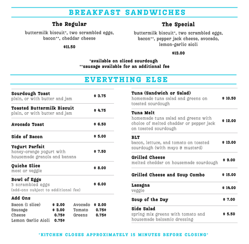 Menu — Devil's Teeth Baking Company