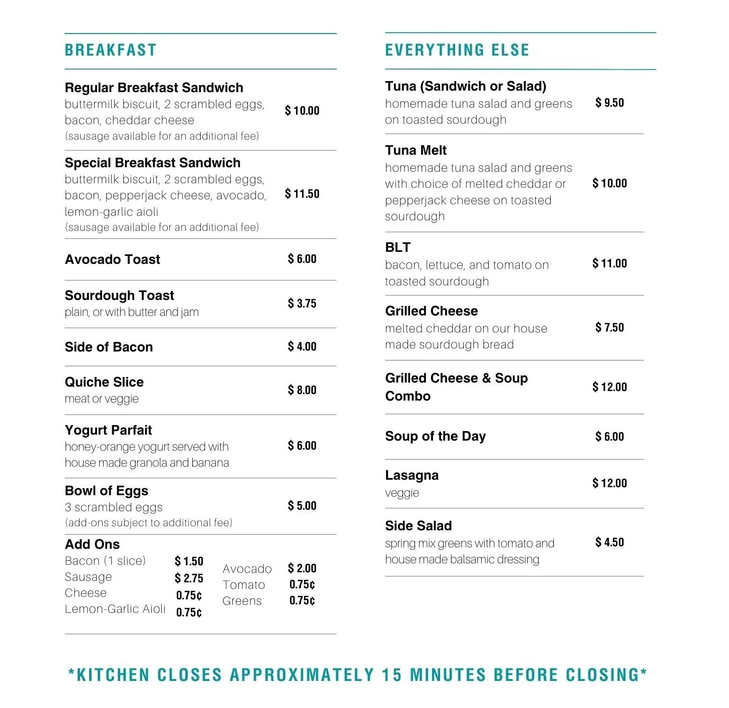 Menu — Devil's Teeth Baking Company