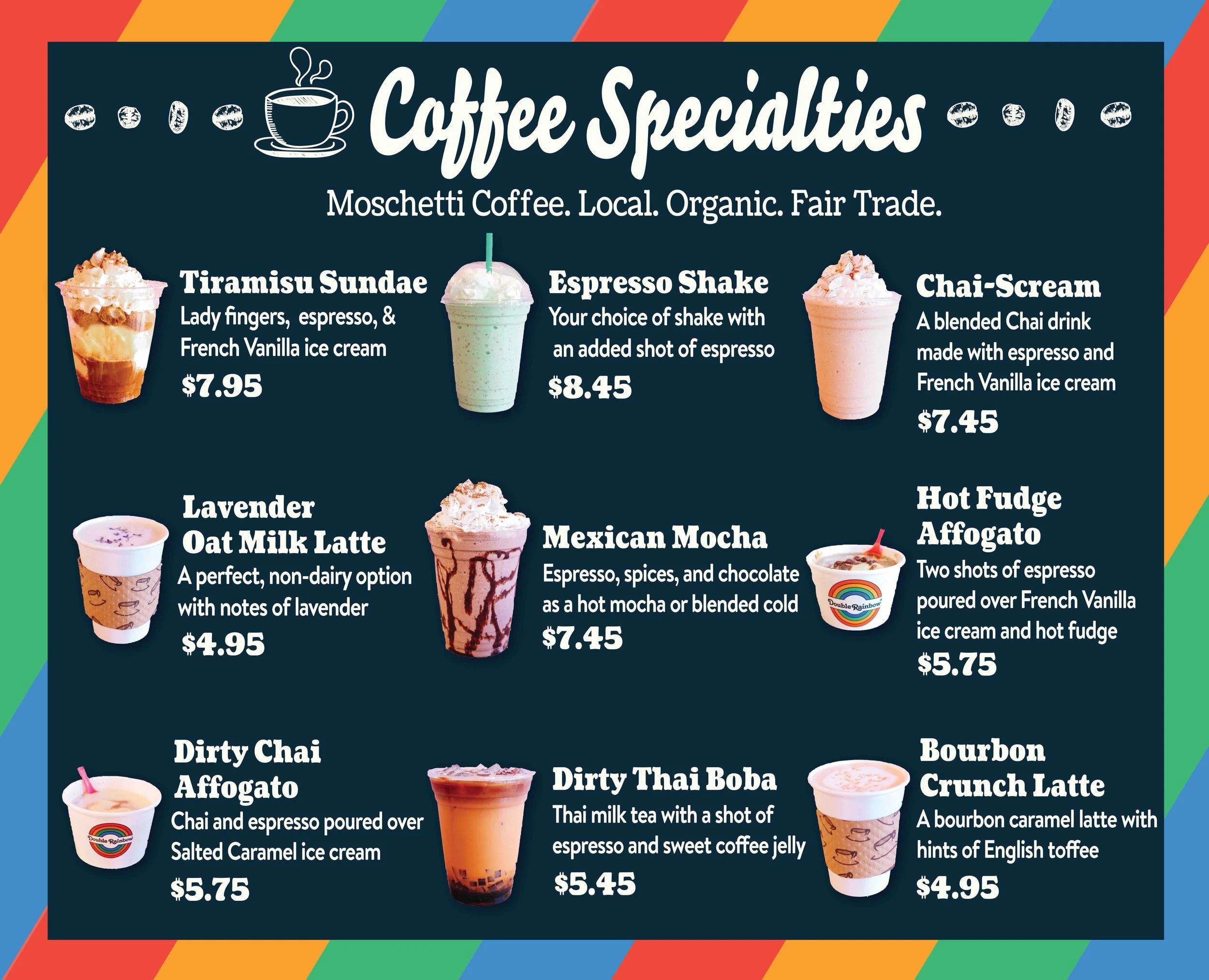 Menu — Double Rainbow Cafe