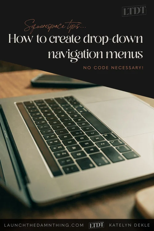 How to create drop-down menus in Squarespace