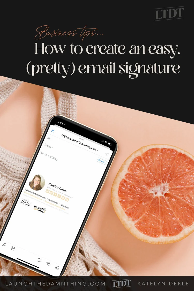How to create an easy, pretty, clickable email signature