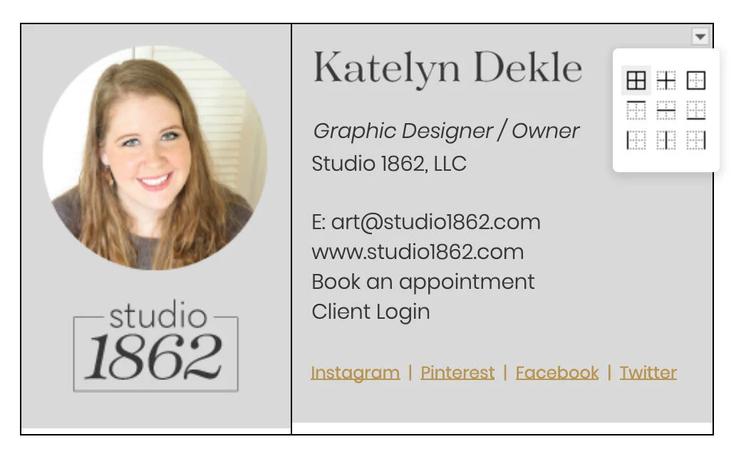 How to create an easy, pretty, clickable email signature