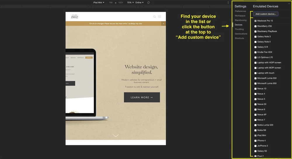 How to get device screenshots for digital mockups