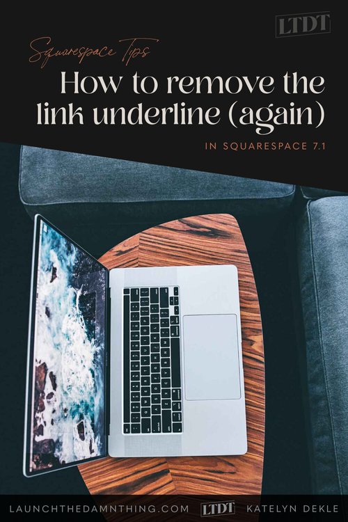 How to remove the text link underline (again) in Squarespace 7.1