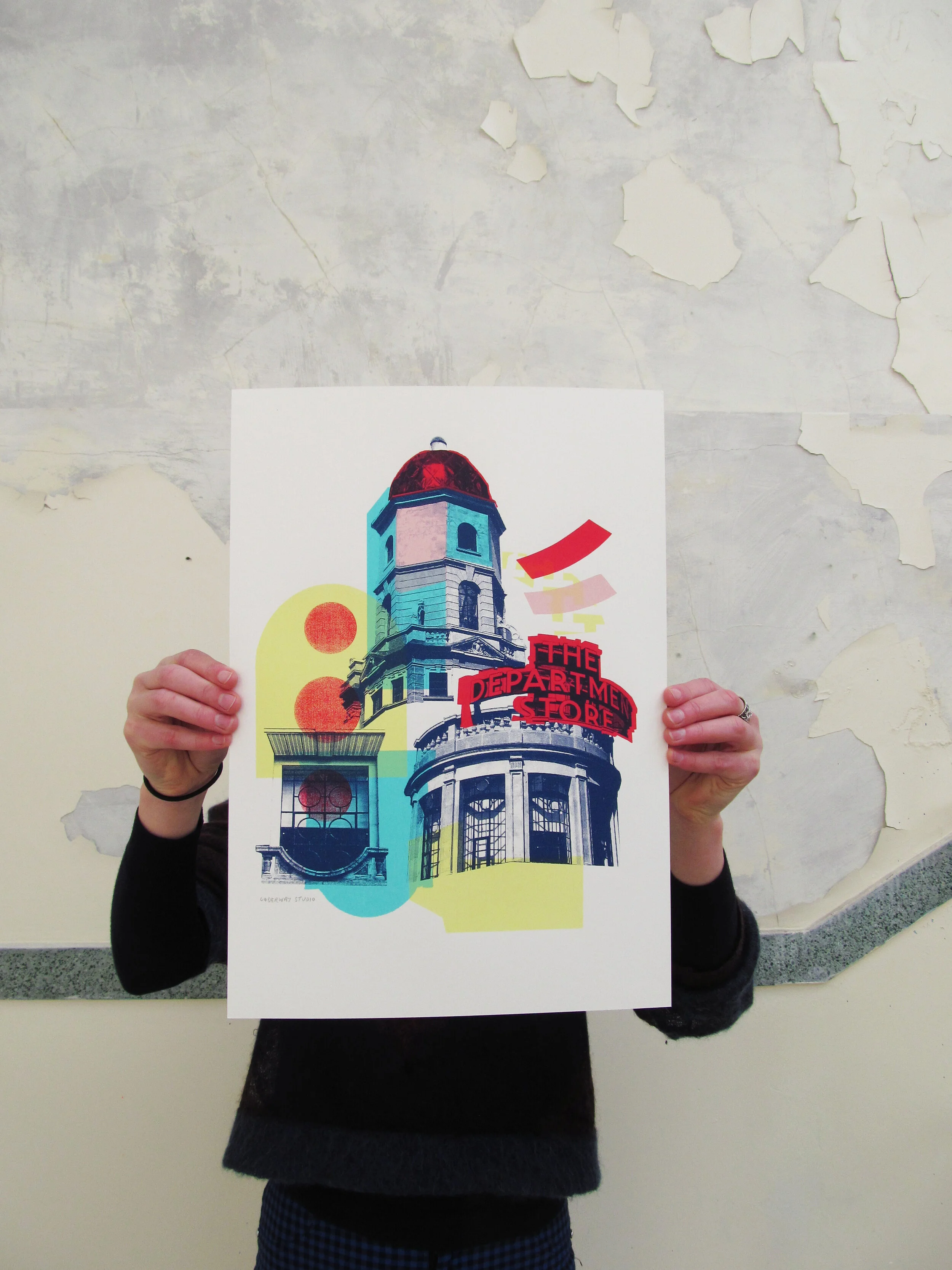 'Brixton' by Underway Studio. Screen print featuring imagery from the ...
