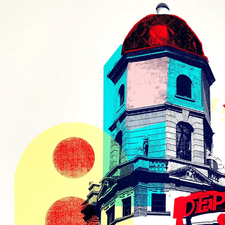 'Brixton' by Underway Studio. Screen print featuring imagery from the ...