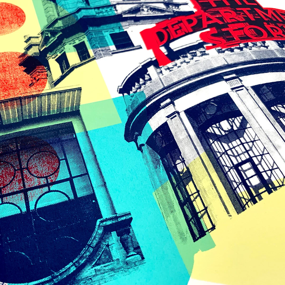'Brixton' by Underway Studio. Screen print featuring imagery from the ...