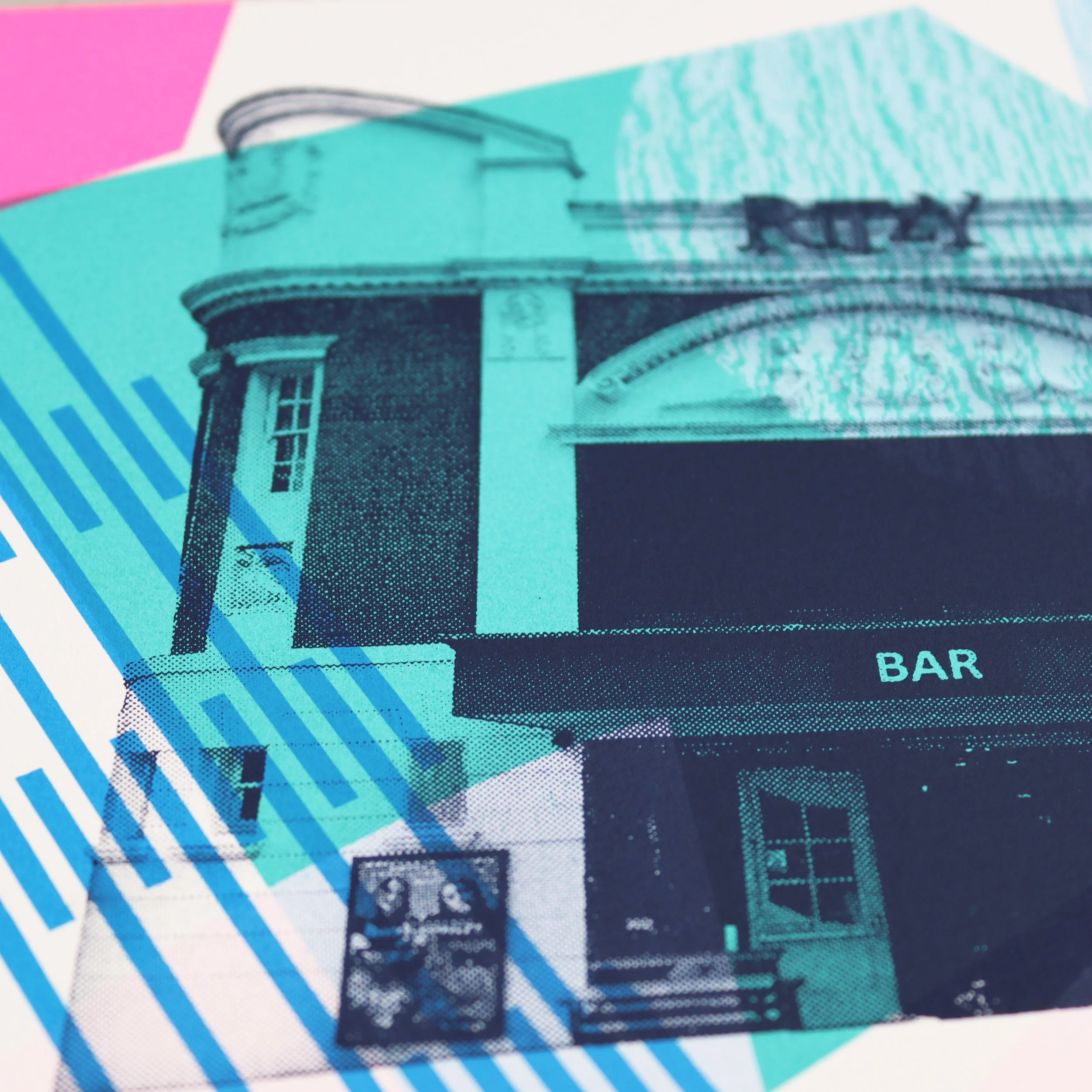 'Brixton' by Underway Studio. Screen print featuring imagery from the ...