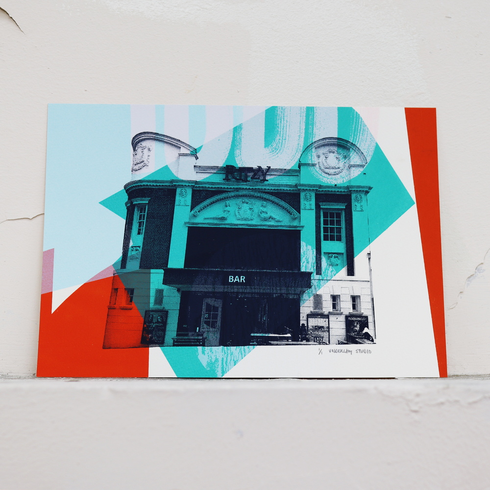 'Brixton' by Underway Studio. Screen print featuring imagery from the ...