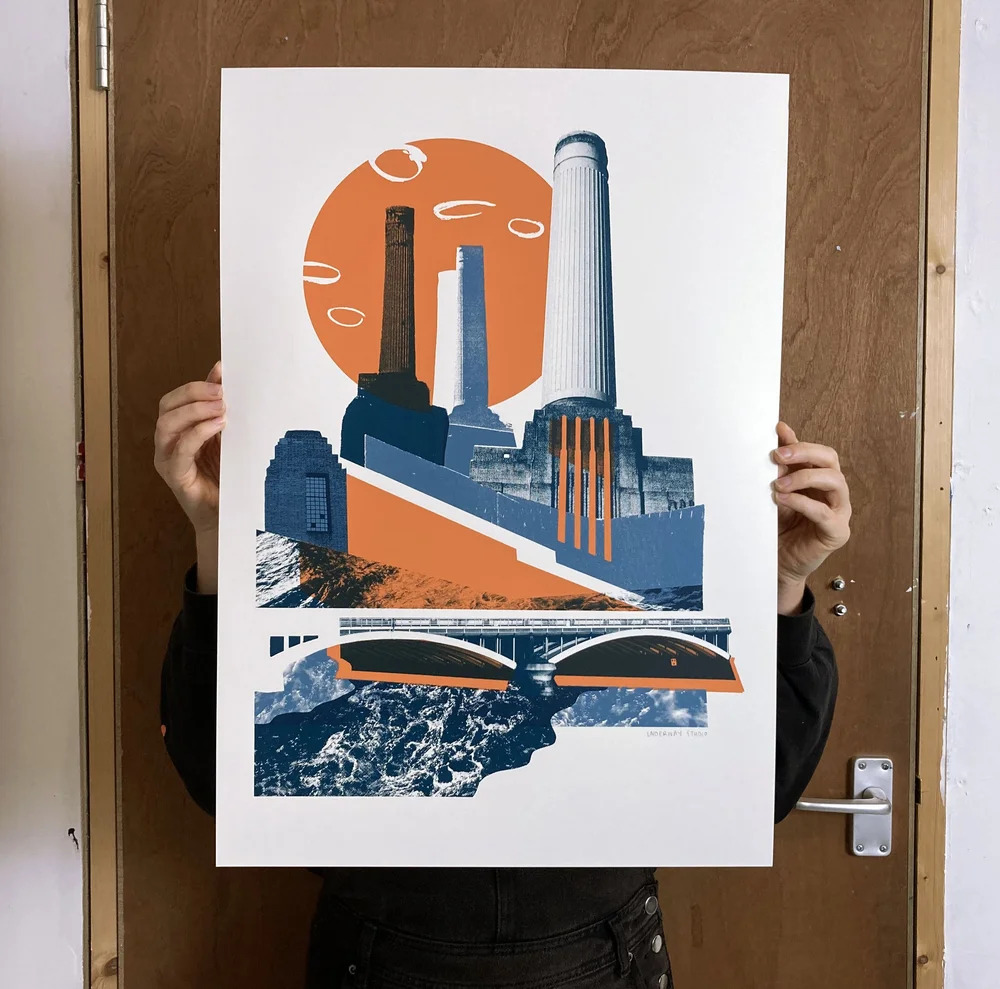 'Brixton' by Underway Studio. Screen print featuring imagery from the ...