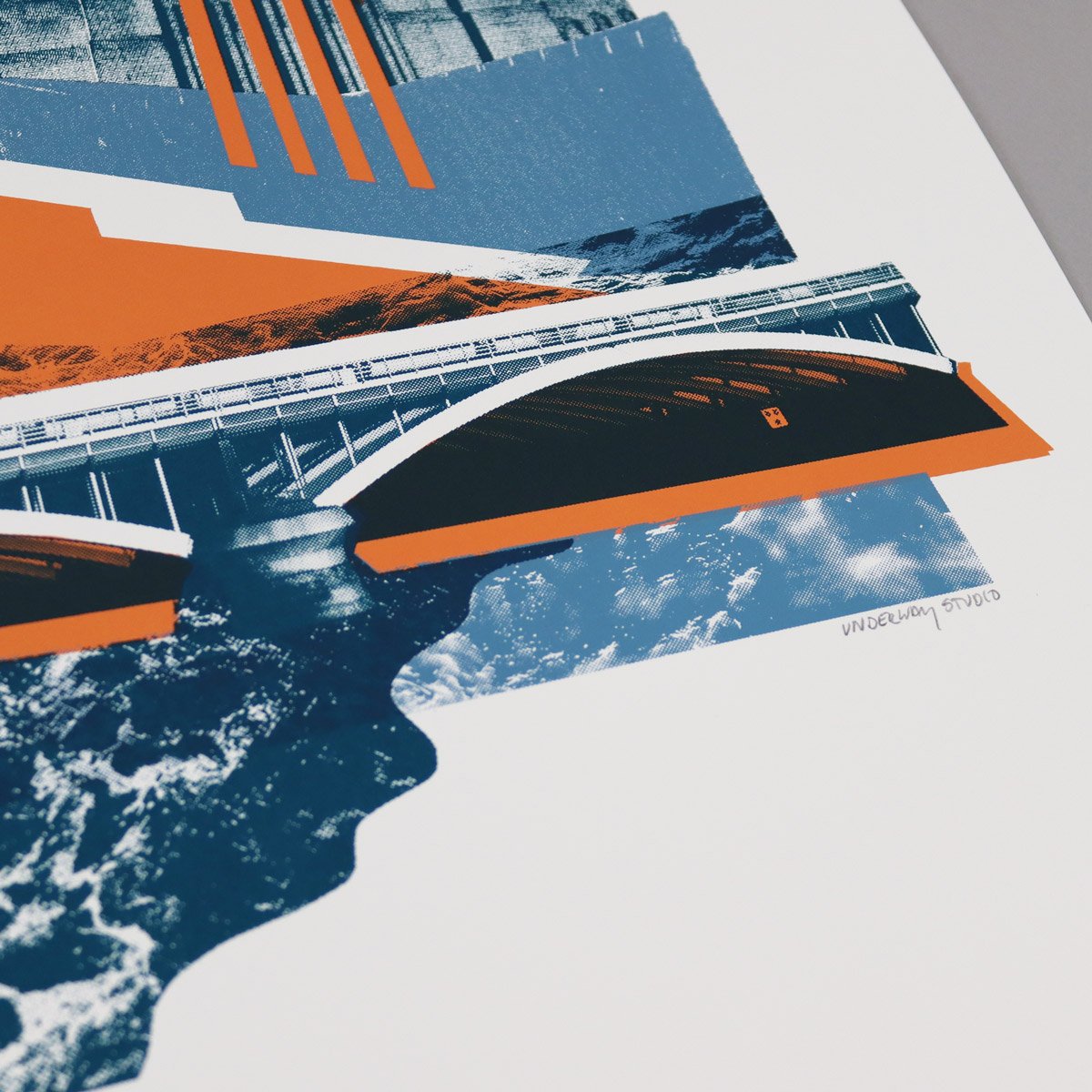 'Brixton' by Underway Studio. Screen print featuring imagery from the ...